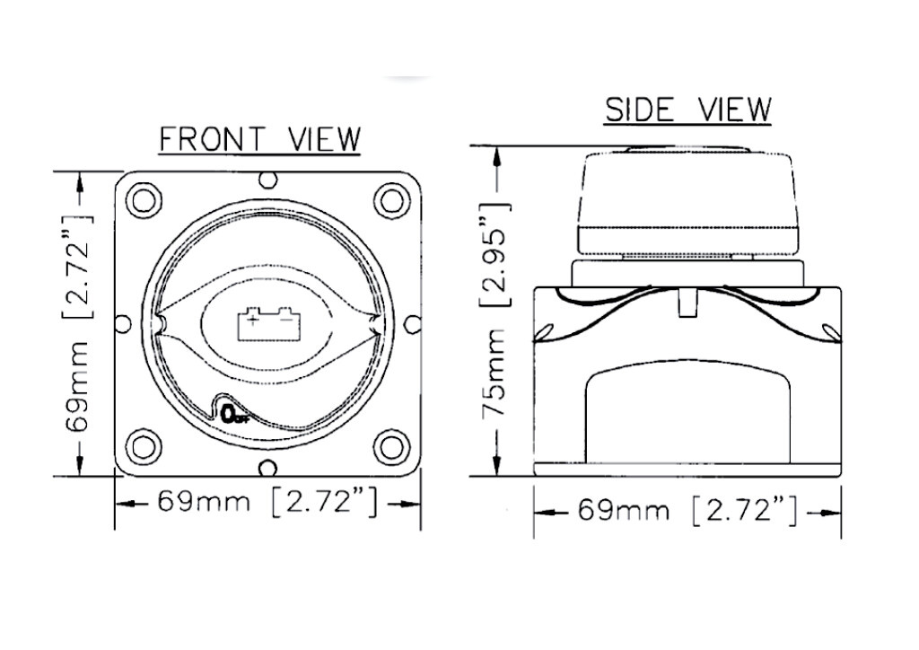 Accu hoofdschakelaar opbouw 275 A | BEP